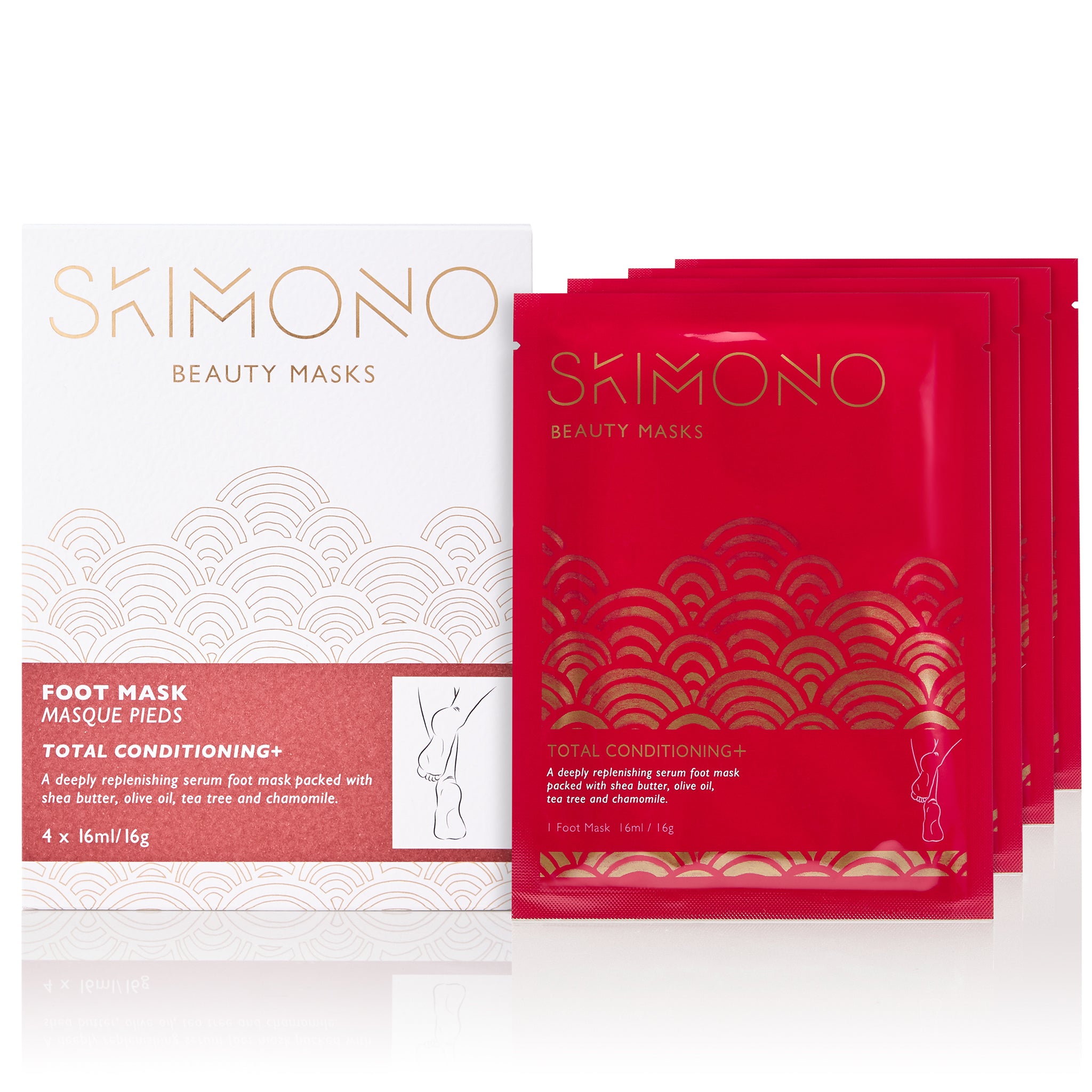 Skimono Total Conditioning+ Foot Masks (4 Pack) | Deeply Moisturising ...